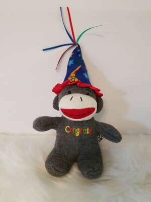 Sock Monkey 9" Congrats Monkey Plush | eBay