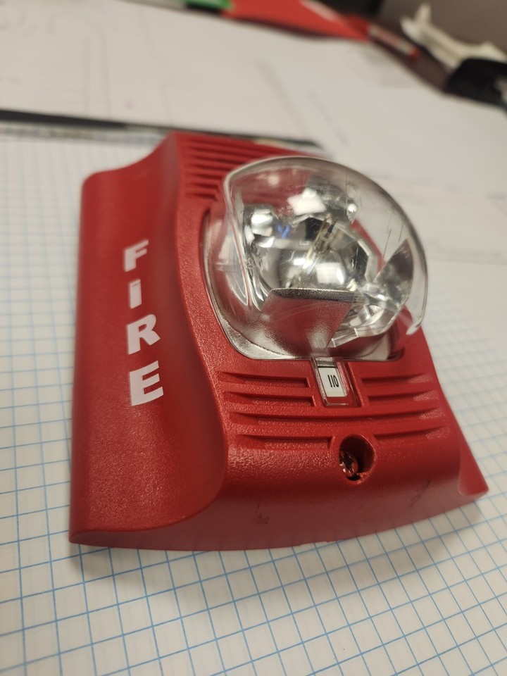 System Sensor P2R Horn Strobe Removed in Working Condition w/ Mounting ...