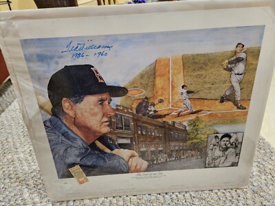 HOF Ted Williams & Artist Lewis Watkins Signed "The End Of An Era ...