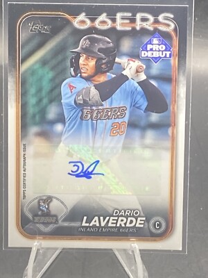 2024 Topps Pro Debut Dario Laverde Auto Autograph Los Angeles Angels # ...