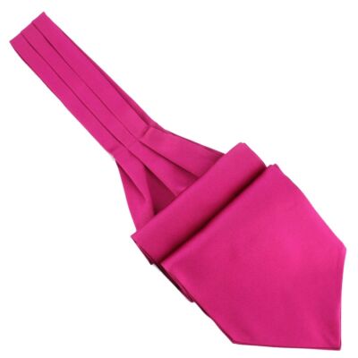 Cravate Ascot en soie, Rose Rubino, Fait à la main - Rose - FABRIQUE EN ...