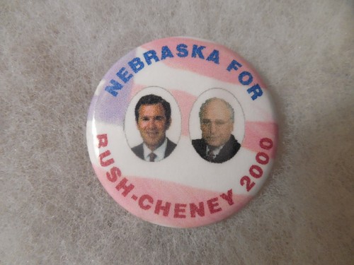 Nebraska George Bush Presidential Pin Back Campaign Button 2000 Cheney ...
