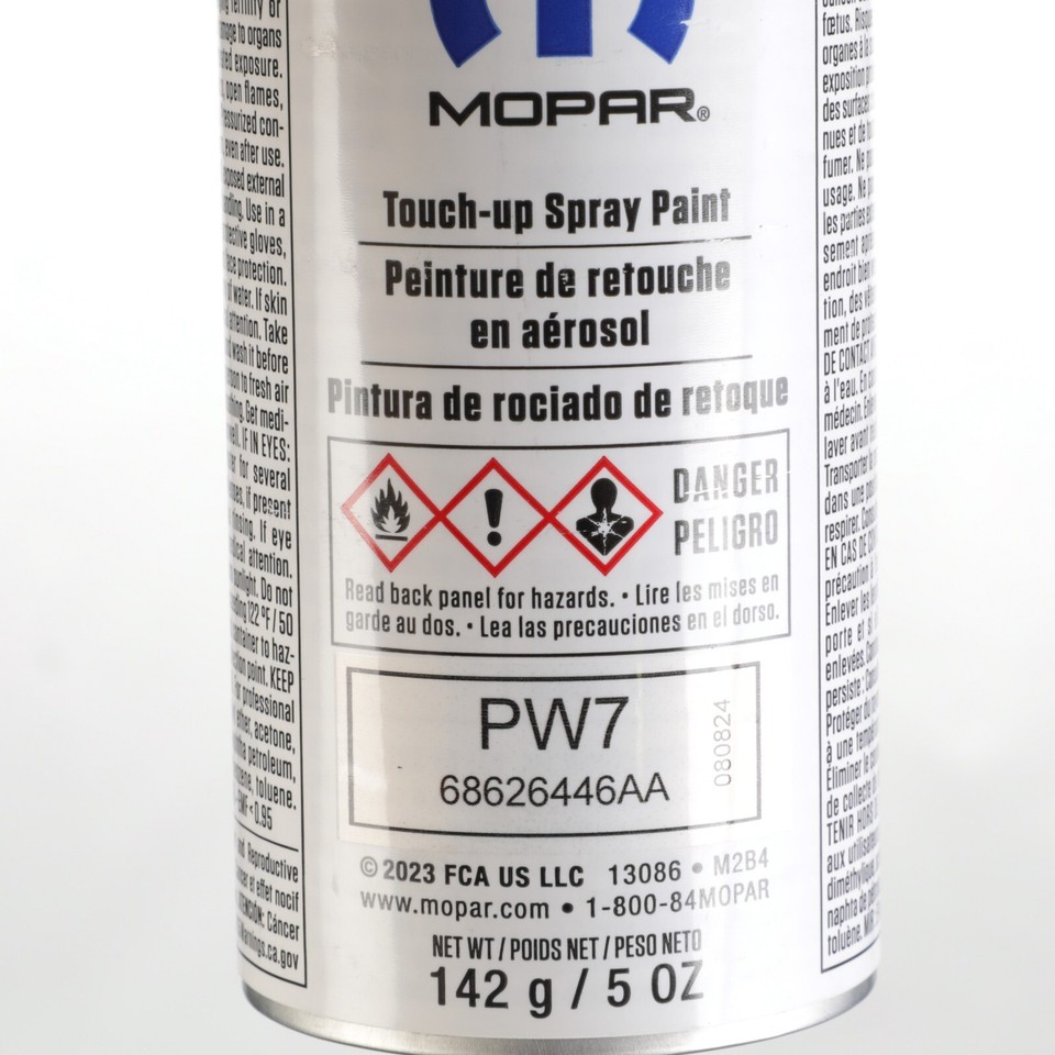 Jeep Dodge Chrysler PW7 BRIGHT WHITE TOUCH UP AEROSOL SPAY PAINT OEM ...