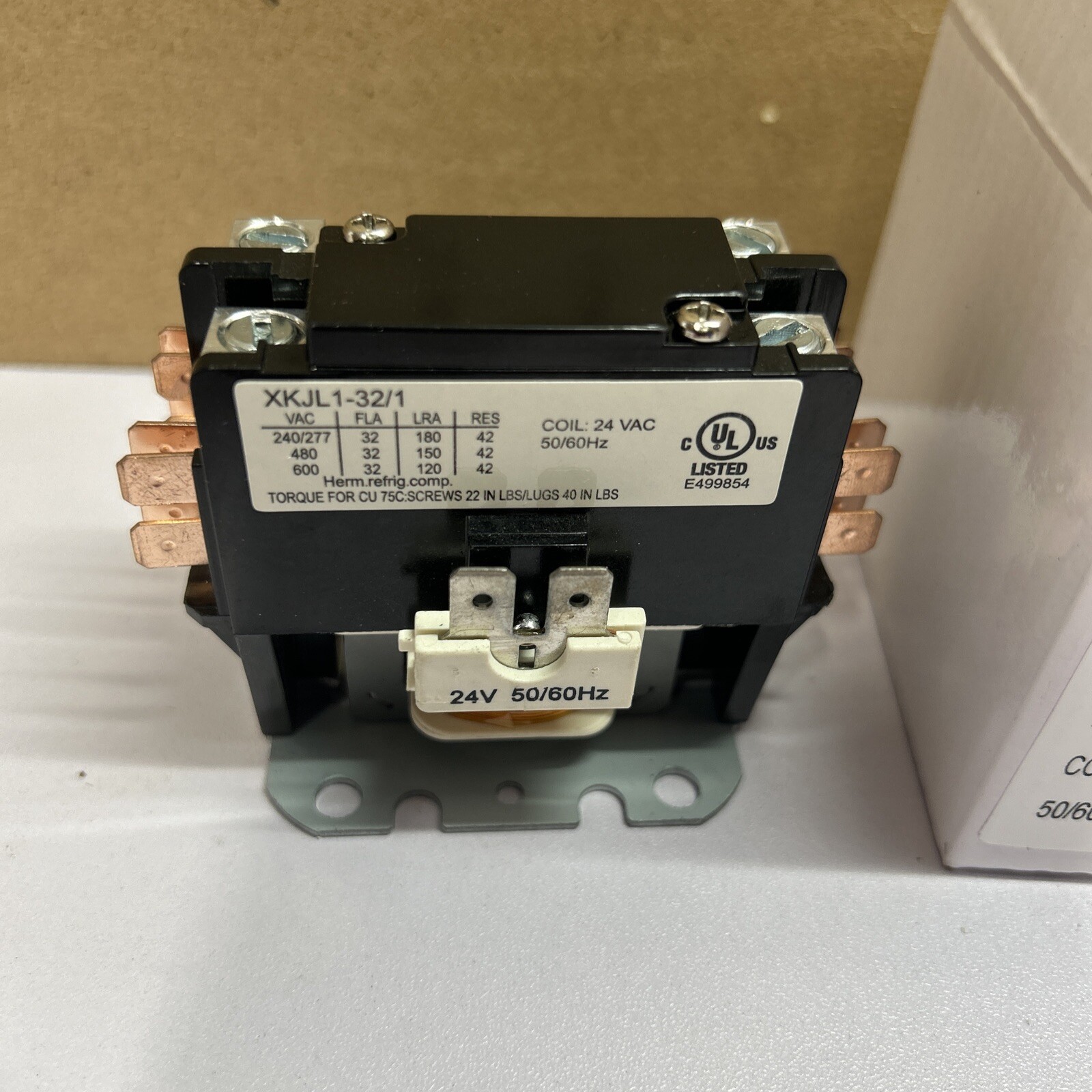 Definite Purpose Contactor 1 Pole 30 Amps FL 40 AMP RES 24 Coil Voltage ...