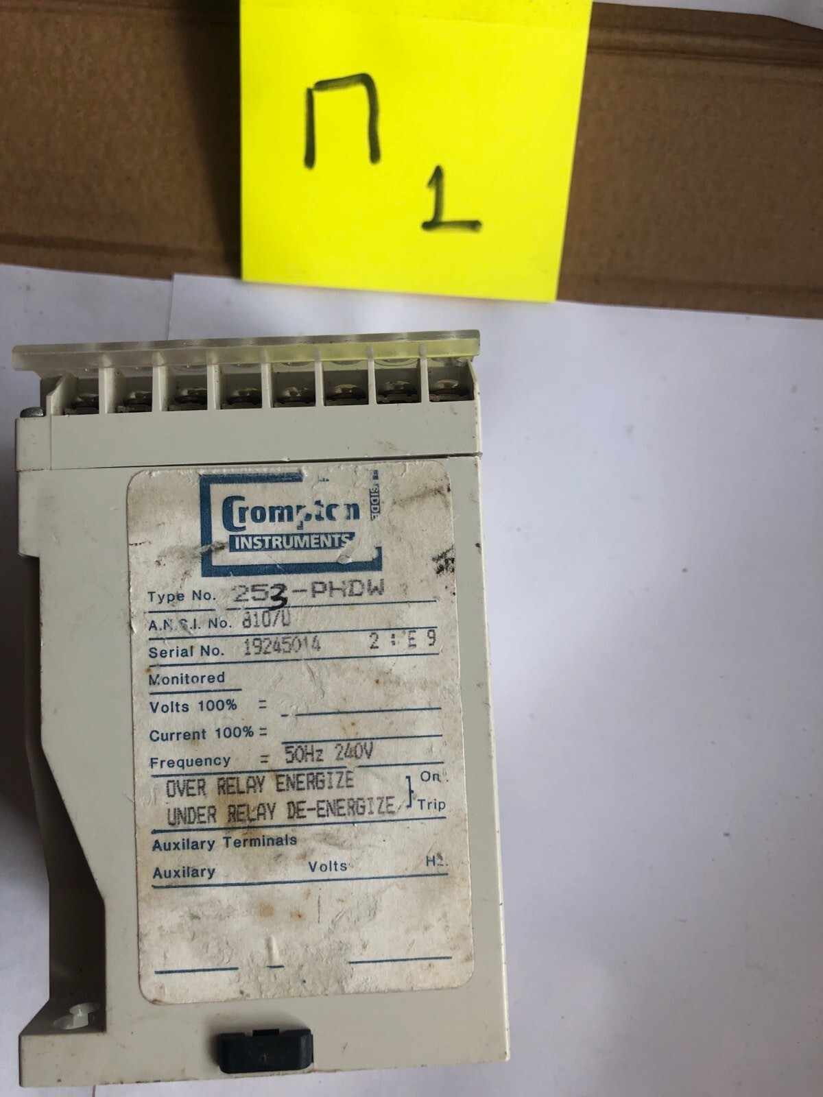 Crompton 253-phdw protector trip relay | eBay