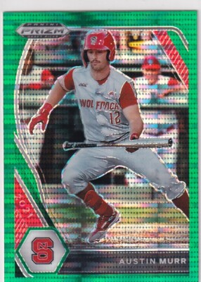 2021 PRIZMS GREEN PULSAR RC AUSTIN MURR PRIZM DRAFT ROOKIE PARALLELS GE ...