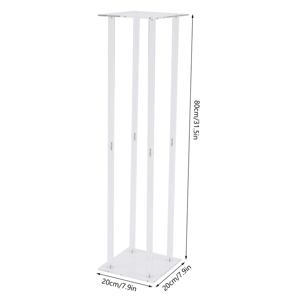 10x Acrylic Wedding Flower Stand Rectangle pedestal for Table ...