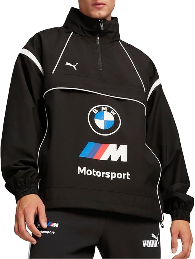 PUMA Mens Bmw Mms Race Jacket Athletic Outerwear Casual - Black - Size ...