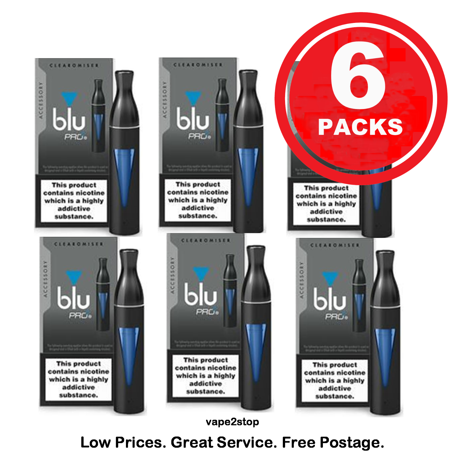 Blu PRO Clearomiser x 6 | eBay UK