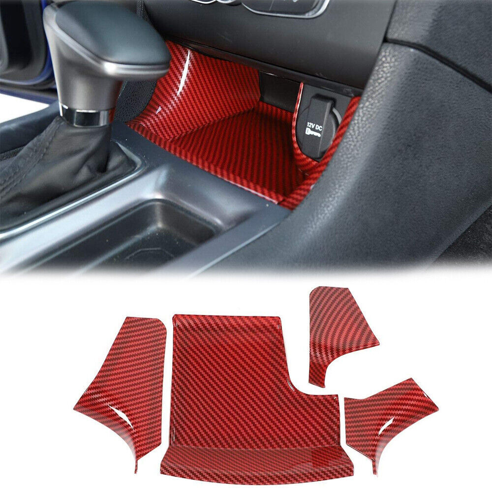 41x Red Carbon Inner Full Set Panel Decor Cover Trim Kit for Dodge ...