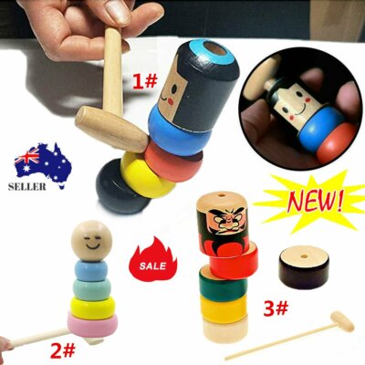 Unbreakable Wooden Magic Toy The Wooden Stubborn Man Toy FUNNY Gifts ...