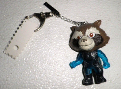 ROCKET RACCOON Keychain Keyring Handmade Guardians Galaxy Vtg Key Fob ...