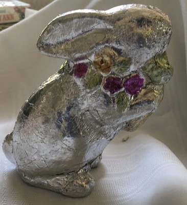 Peter Cottontail Foil Easter Bunny Rabbit Centerpiece Faux Silver ...