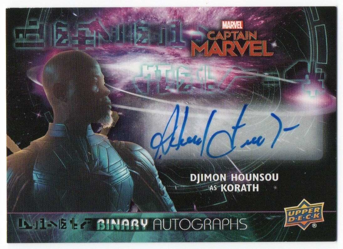 2020 Upper Deck Captain Marvel Captain Binary Autographs BA-KO Djimon ...