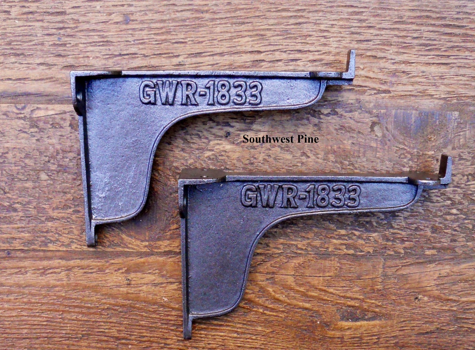Pair Of Large Industrial GWR 1833 Style Cast Iron Shelf Brackets 200mm ...