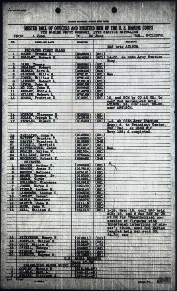 WWII Dog Tags African American Soldier USMC Marine 5th / 7th Marine ...