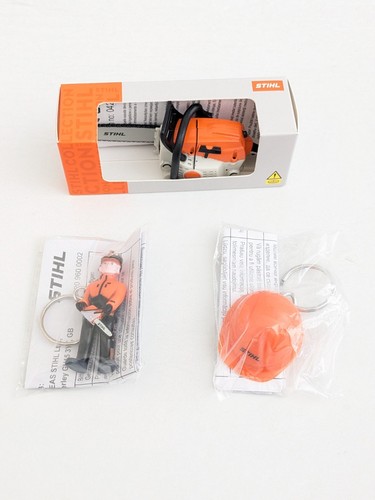 Stihl Chainsaw Key Ring w/Sound + Helmet + BONUS 0420 960 0003 / 0464 ...