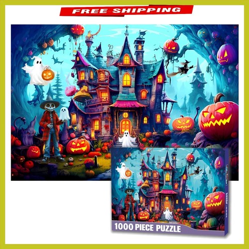 1000-Piece Halloween Haunted House Puzzle - Engaging Gothic Horror Fun ...