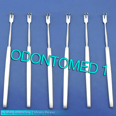 6 Rake Retractor, 2 Sharp Prong, Surgical Instruments | eBay