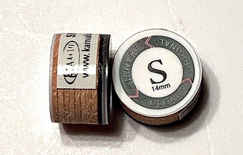 KAMUI BROWN SOFT ORIGINAL CLEAR POOL CUE TIP S HARDNESS BRAND NEW FREE ...