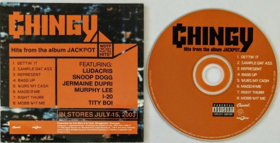 CHINGY Hits From The Album Jackpot - 8 Track Promo Cd - Includes track not on cd | eBay