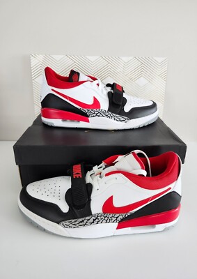 Jordan Legacy 312 Low CD7069-160 White Red Black Cement Men's Size 11 ...