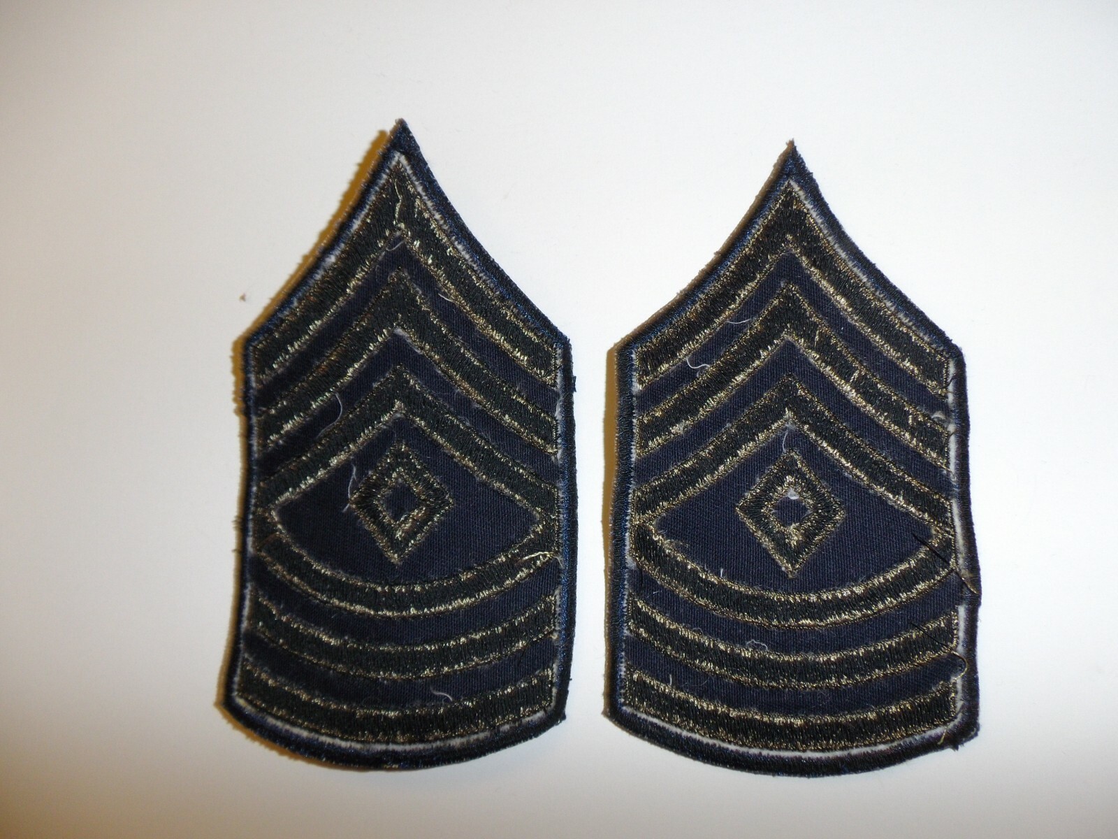 e3548p WW 2 US Army & Air Force First Sergeant Chevrons OD 3 rockers ...