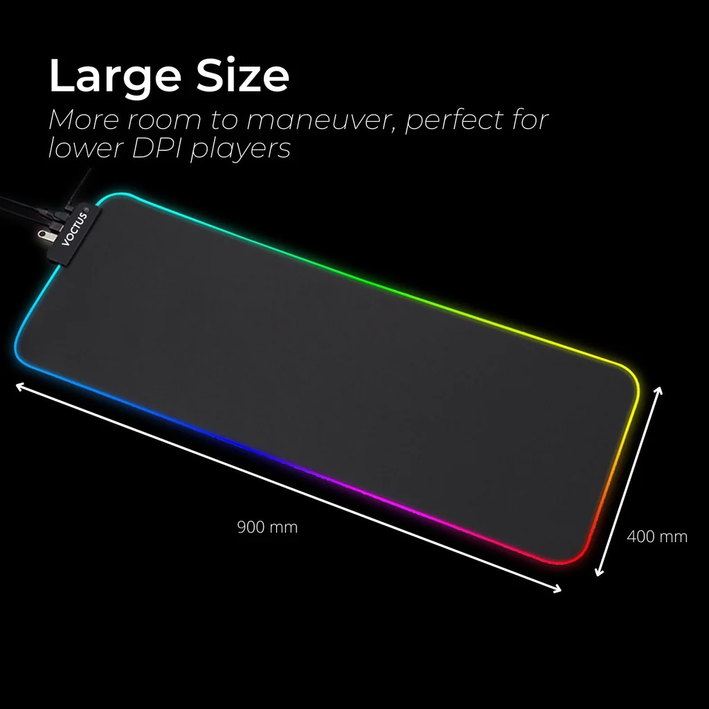 Voctus RGB Mouse Pad 4 USB Ports 900x400x4mm VT-MP-102-CZ | eBay