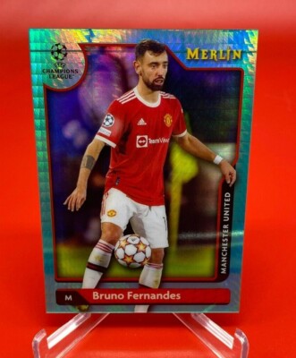 2022 Topps Chrome Merlin Soccer Bruno Fernandes Aqua Prism Refractor #5 ...
