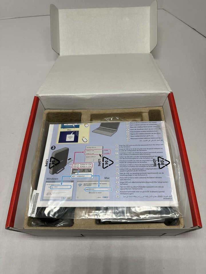 Buffalo AirStation WZR-1750DHP AC 1750 Gigabit Dual Band Wireless ...