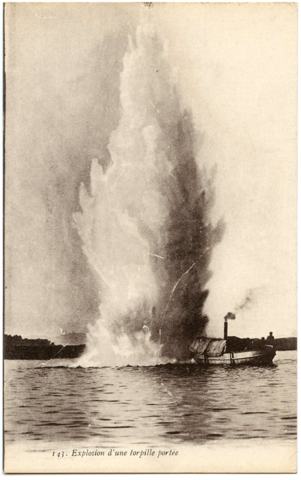 Guerre. War. Explosion of A Torpedo Portée. Explosion Of Reach Torpedo ...