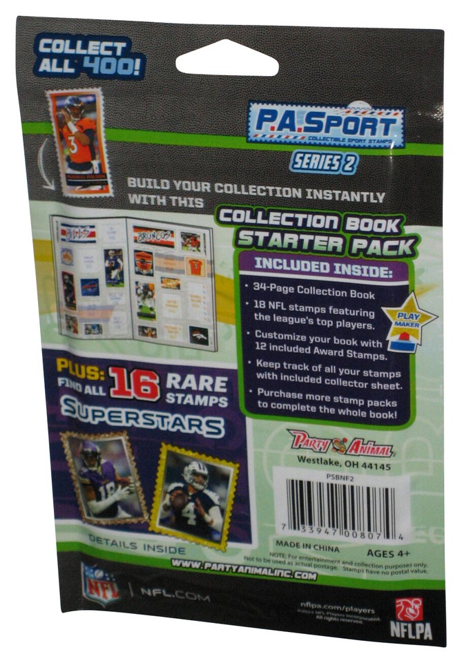 NFL P.A. Sport Stamps Series 2 Collection Book Starter Pack - (Lot of 3 ...