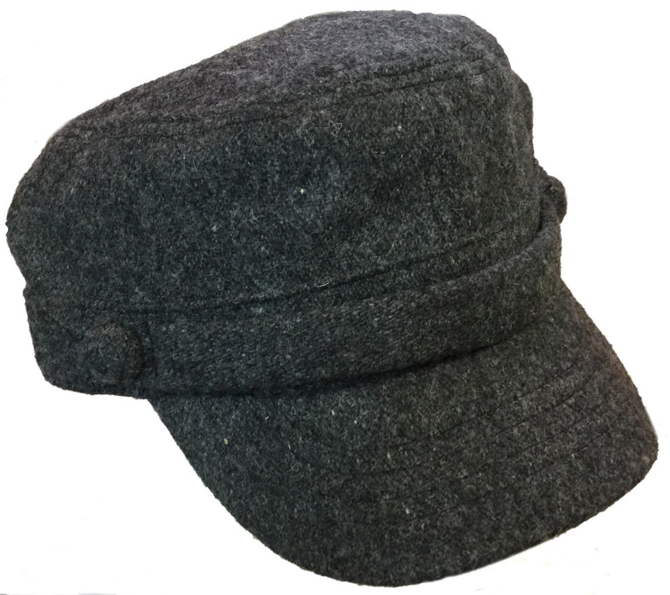 Kids Cadet Box Cap Wool Army Military Fashion Hat Cap | eBay