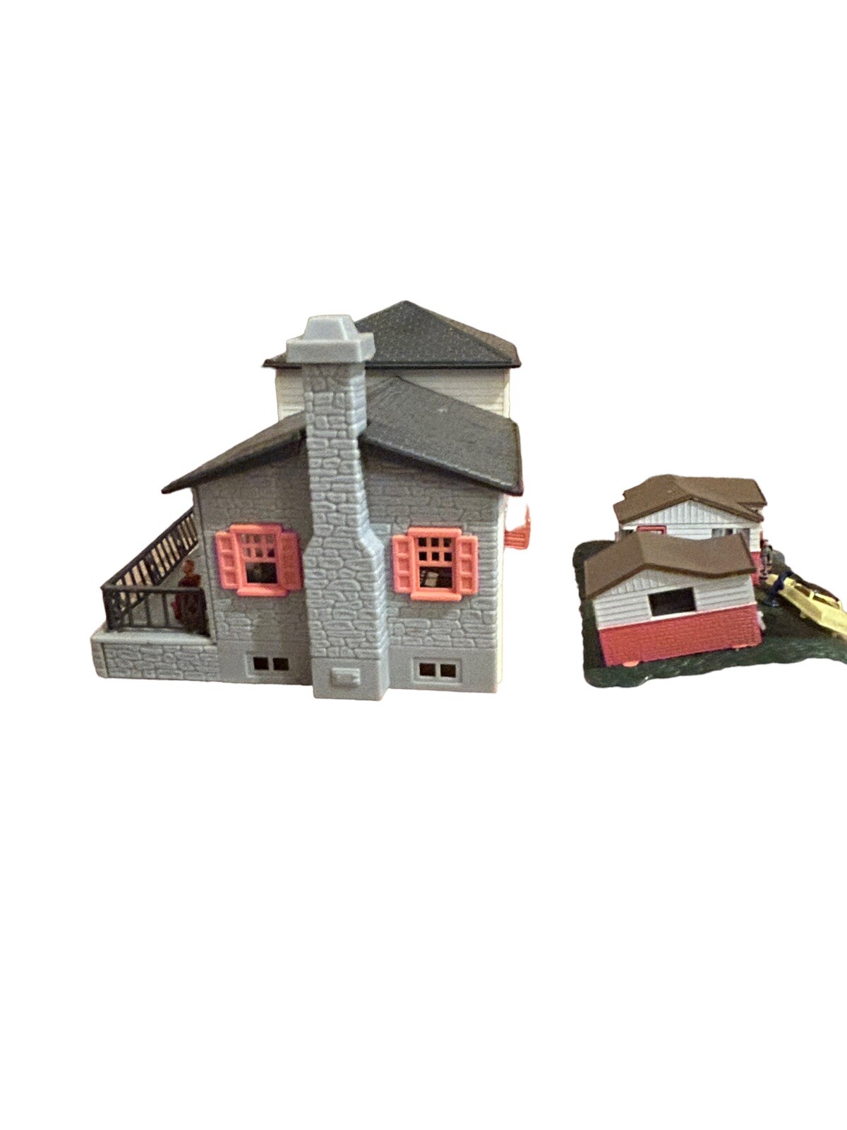2 LOT Life-Like Train House VINTAGE HO 1/87 MODEL BUILDINGS TYCO #5 ...