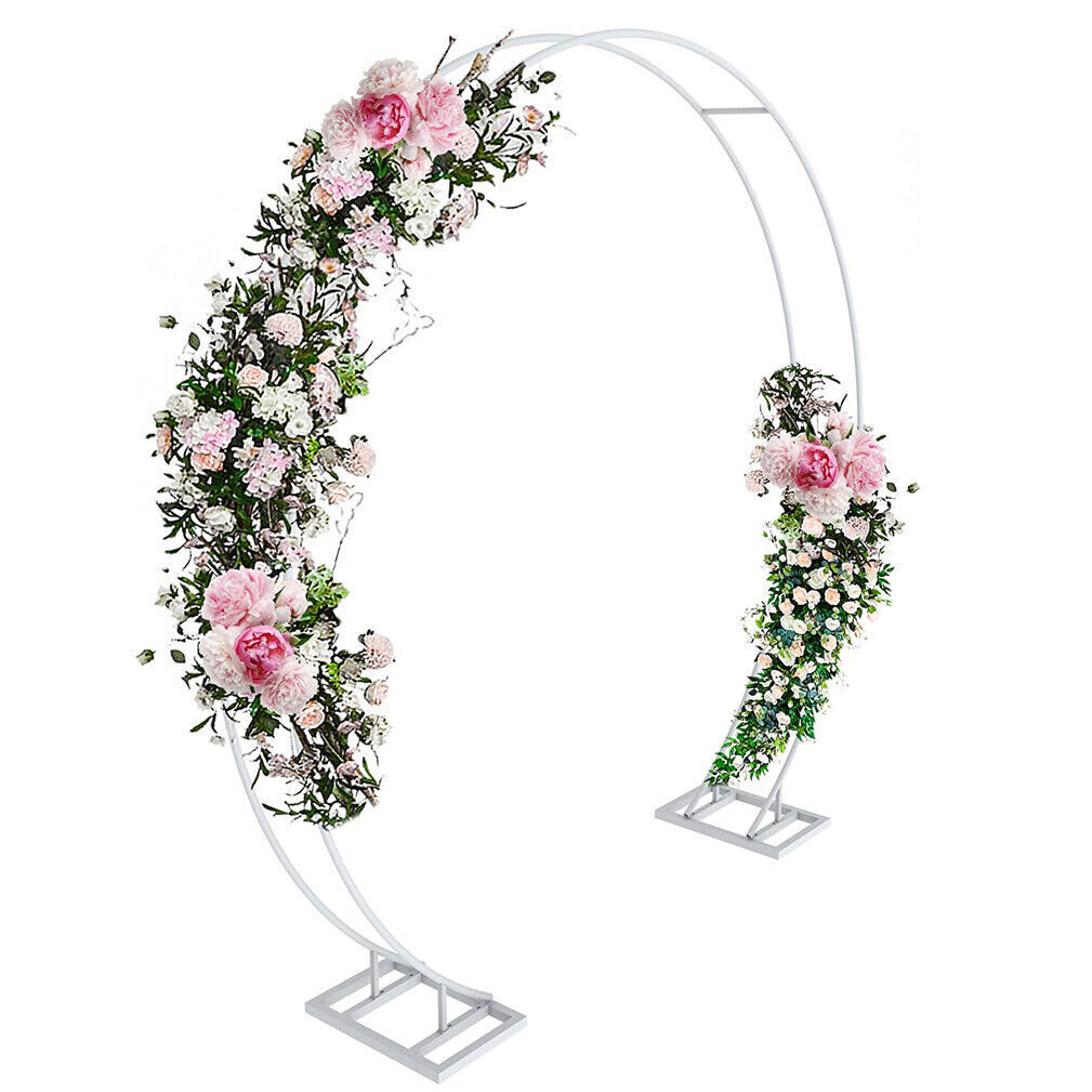 M/L Round Wedding Arch Backdrop Stand Outdoor Garden Lawn Beach Summer ...