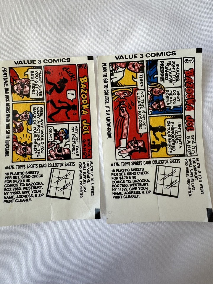 2 Bazooka Joe Comics #476 Bad Luck Begins When You Sit In Quicksand-Gum ...