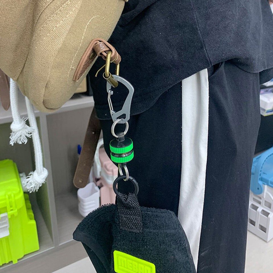 Fly Fishing Net Retractor with Carabiner Clip Fishing Accessories ...