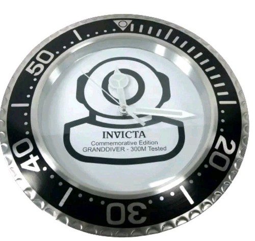 Invicta Pro Diver Dial 355mm Quartz Black & Stainless Steel 14" Wall ...