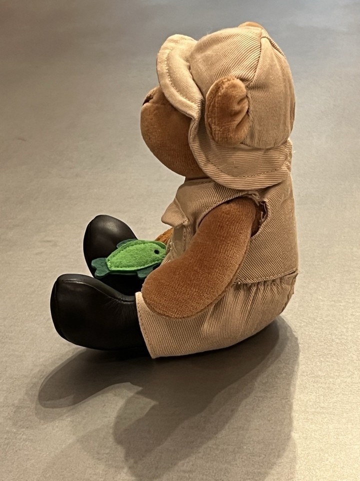 Russ Berrie & Co Small Stuffed Brown Bear In Fisherman Gear - Skiffer ...