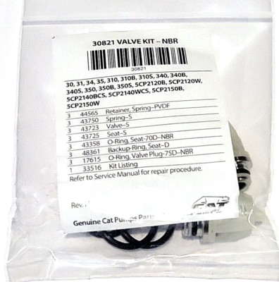 Cat Pump 30821 VALVE KIT for CAT 5CP2120B,5CP2120W,5CP2140B,5CP2140WCS ...