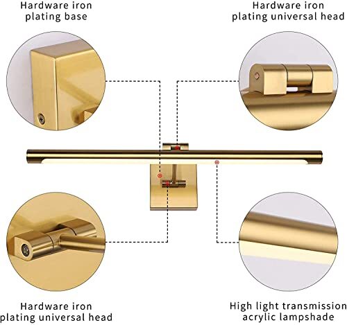 LED Picture Light Fixtures Dimmable 24.4 Inches, Full Metal Artwork ...