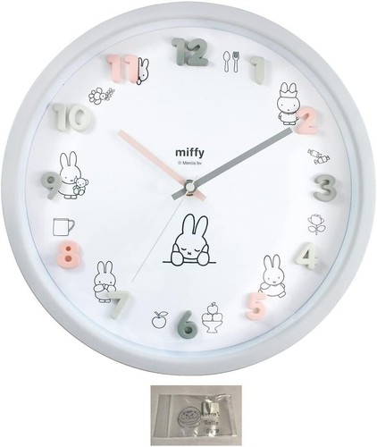 Miffy hanging clock icon wall clock continuous second hand wall clock ...