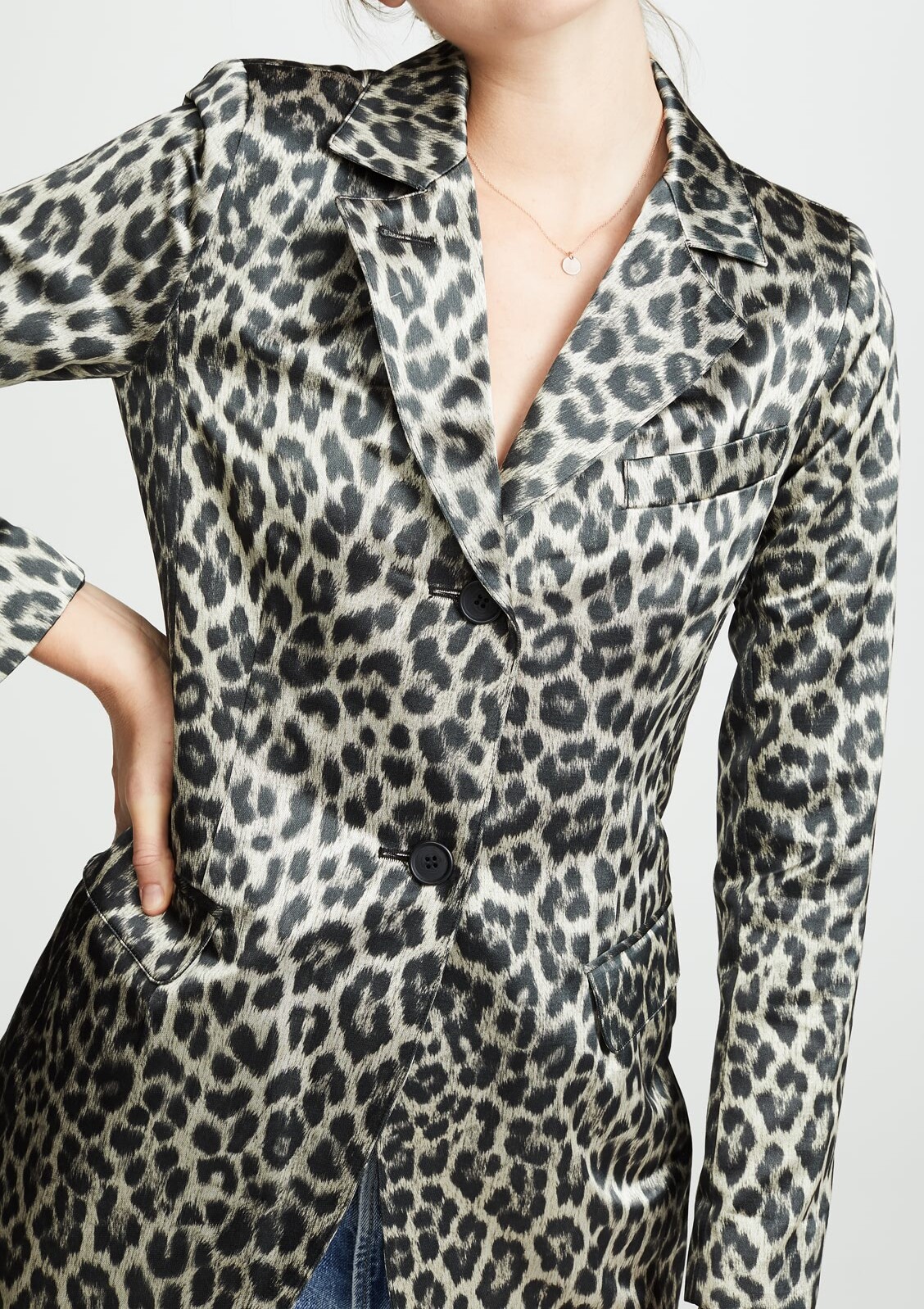 $695 Smythe Sateen Leopard Print Boyfriend Blazer (Size 6) | eBay