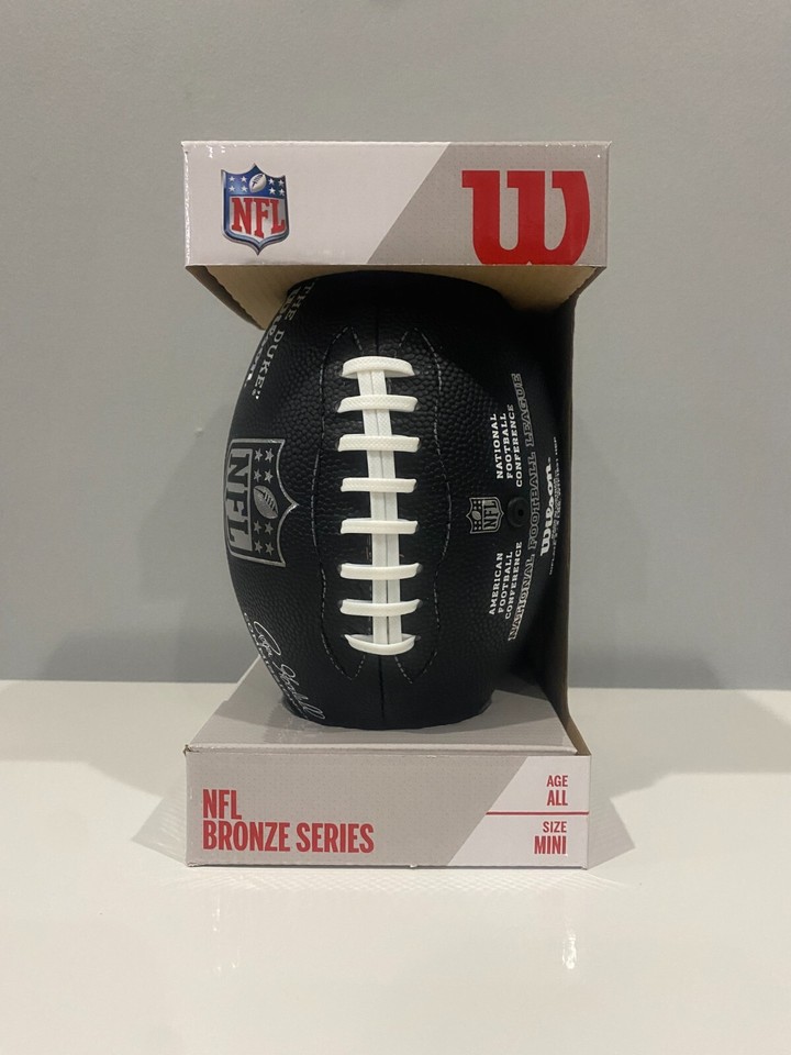 Wilson NFL Bronze Series The Duke Mini Replica Football Black All Age ...