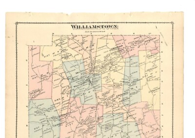 1877 map of Williamstown, Vermont from Atlas of Orange County, with ...