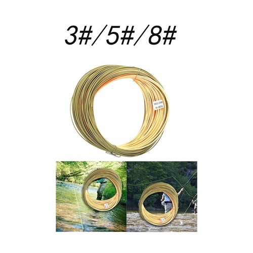 Fly Fishing Line Double Loop Double Color Long Throw All Purpose Trout ...