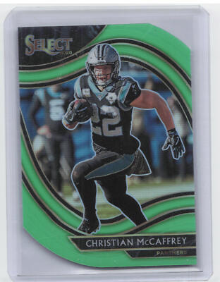 2020 Panini Select #307 Christian McCaffrey Neon Green Prizm Die Cut | eBay