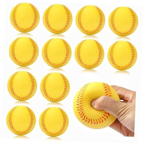 12 Pack Foam Baseballs Softballs Foam Training Ball for Kids Beginners ...