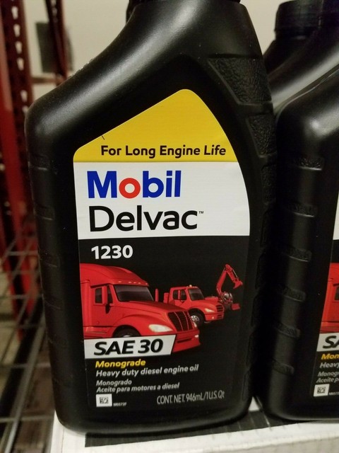 Case of 4 Mobil Delvac 1230 SAE 30 Diesel Engine Oil 1 Gallon for sale ...