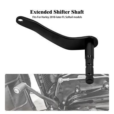 Black Extended Gear Shifter Shift Rod Lever Arm For Harley Softail Fat ...